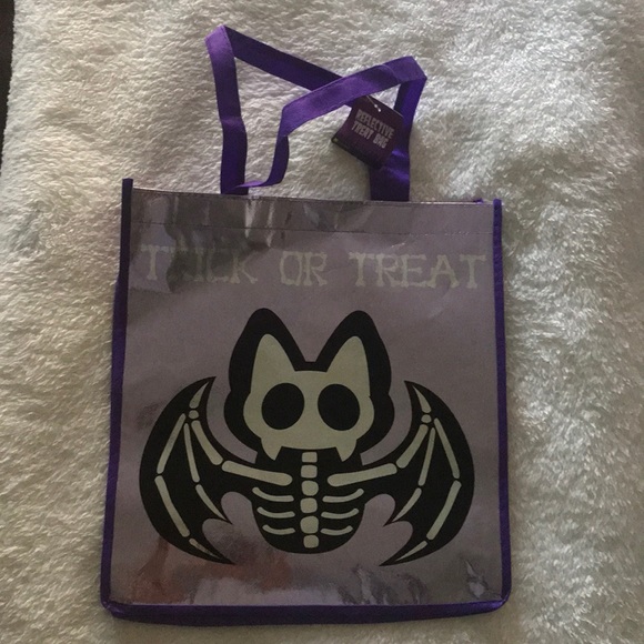 occassions | Accents | Purple Halloween Bat Reflective Totetreat Bag ...